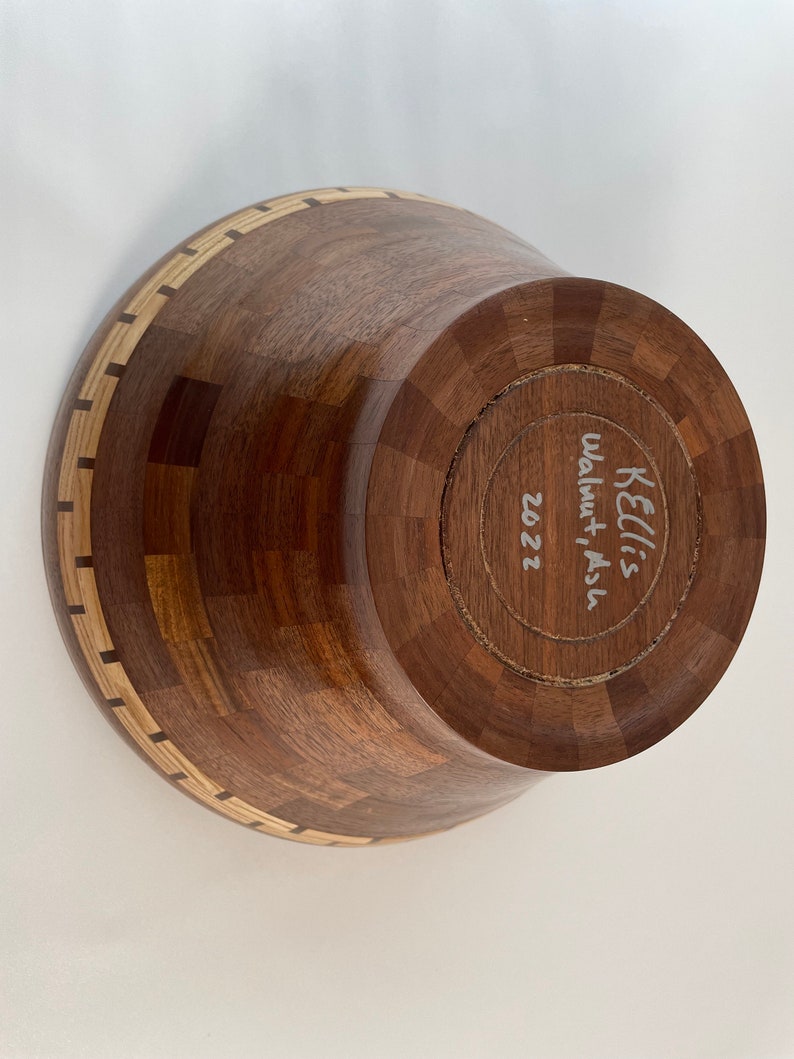 Large Segmented Walnut Fruit Bowl - Etsy