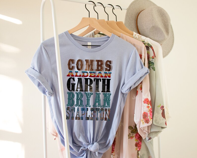 Combs Aldean Garth Bryan Stapleton Shirt Western Country - Etsy