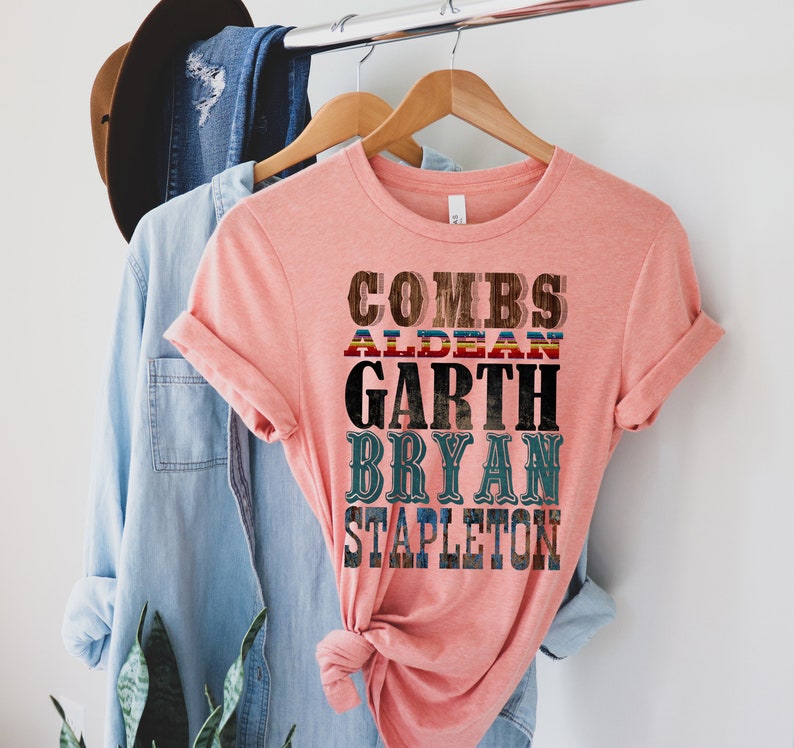 Combs Aldean Garth Bryan Stapleton Shirt Western Country - Etsy