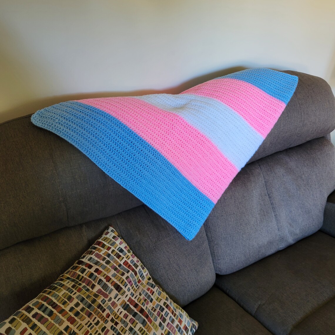 Transgender Pride Flag Inspired Blanket - Etsy