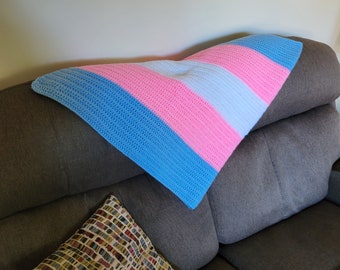 Transgender Pride Flag Inspired Blanket - Etsy