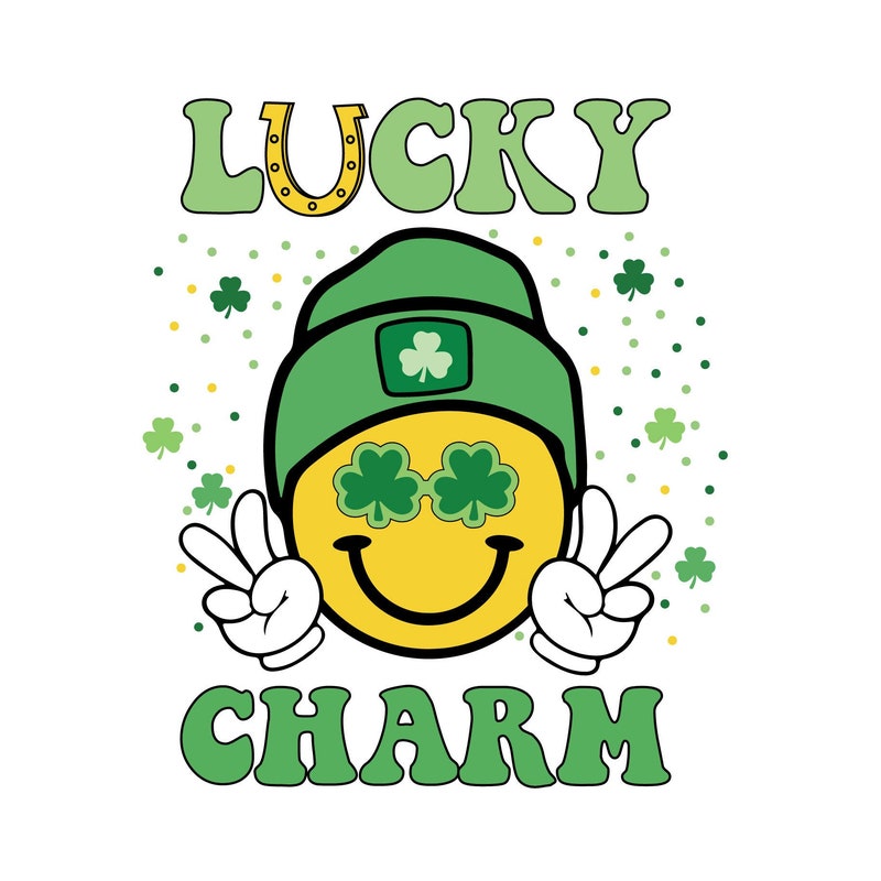 Shamrock Smiley Face - Etsy