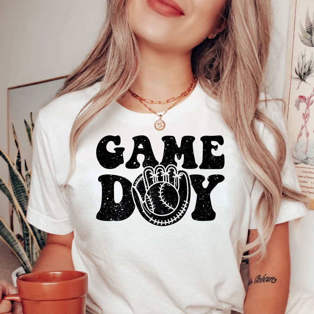 Game Day Png.distressed Black Game Day Baseball Digital Sublimation ...