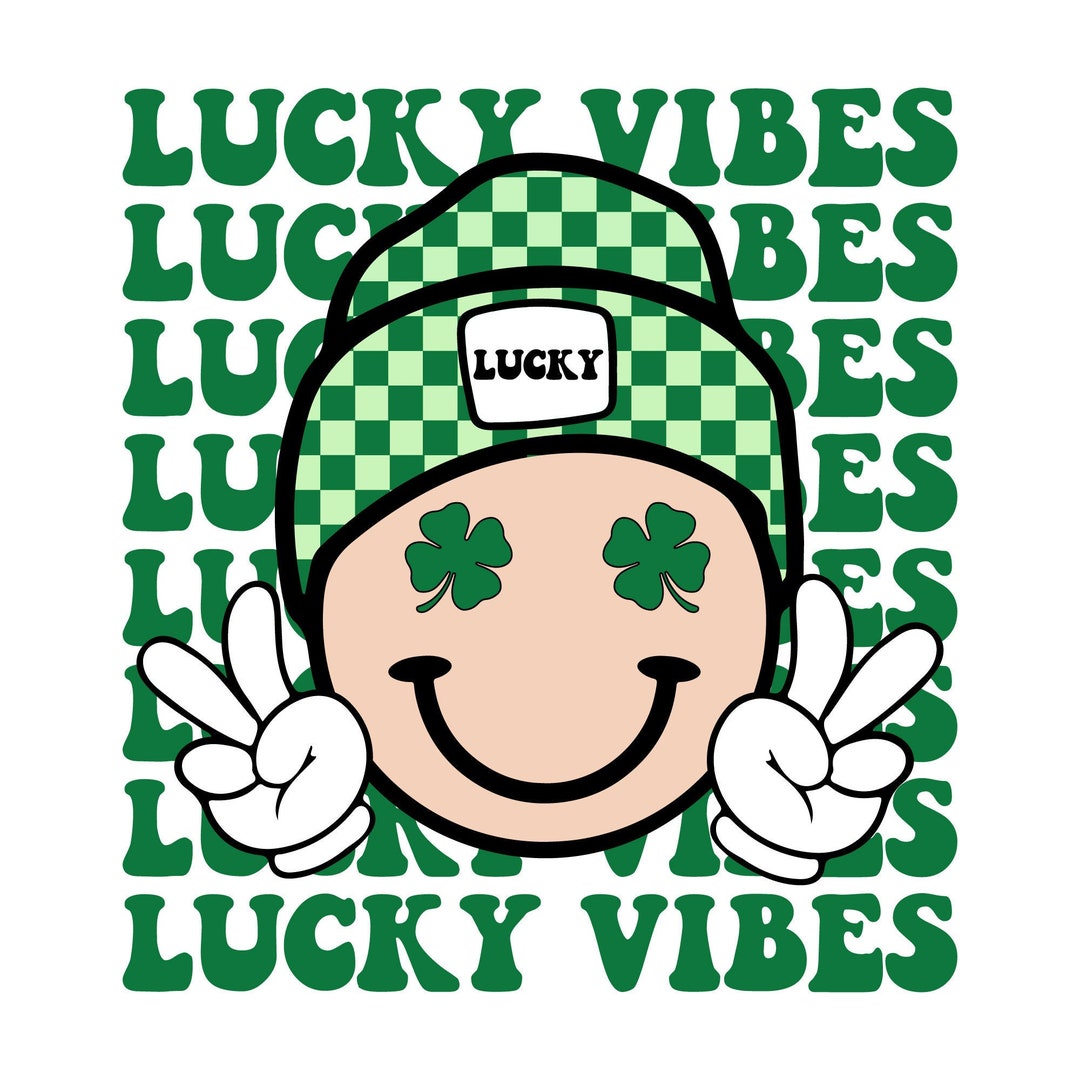 Lucky Vibes Svg, Smiley Face Svg, Groovy Pattys Svg, Saint Patrick's ...