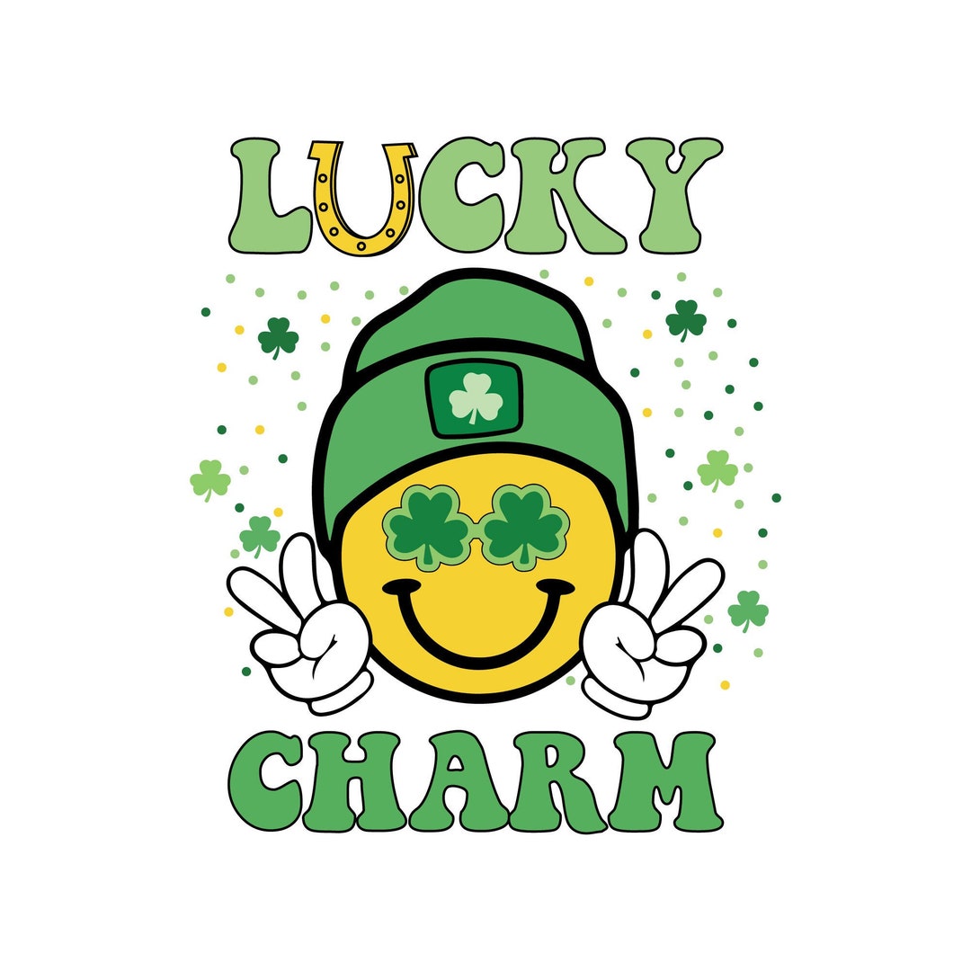 Lucky Charm Png Smiley Face Png Shamrock Png St - Etsy
