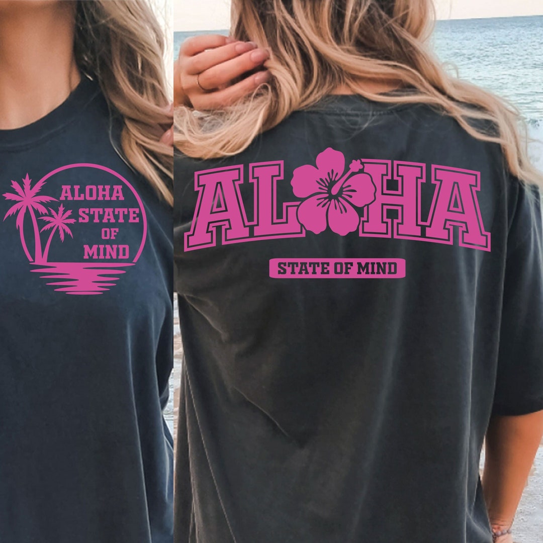 Aloha State of Mind Svg Png, Varsity Aloha Svg Png, Hawaii Svg Png ...