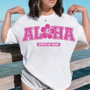 Aloha State of Mind Svg Png, Varsity Aloha Svg Png, Hawaii Svg Png ...