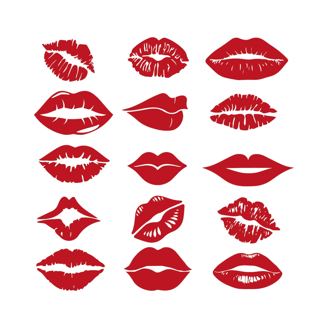 Lips Svg Lipstick Svg Kiss Svg Lipsvalentines Day Svg Kissy Lips Svg Kiss Cricut Cut Files