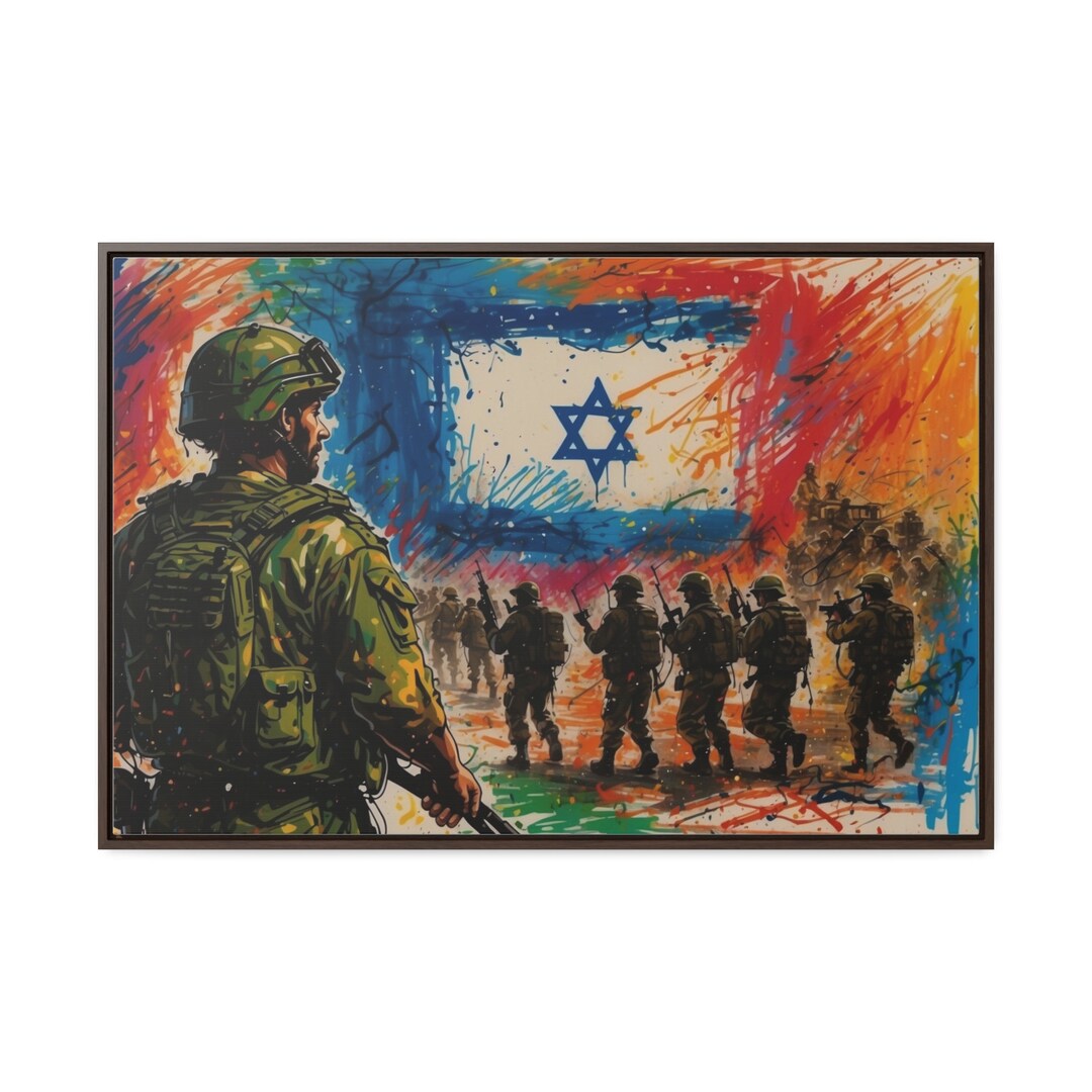 Canvas Print Capturing the Triumphant Spirit of Israeli Soldiers - Etsy