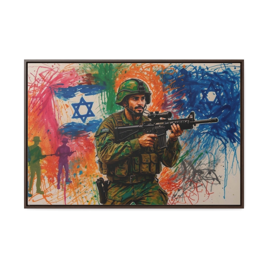Canvas Print Capturing the Triumphant Spirit of Israeli Soldiers - Etsy