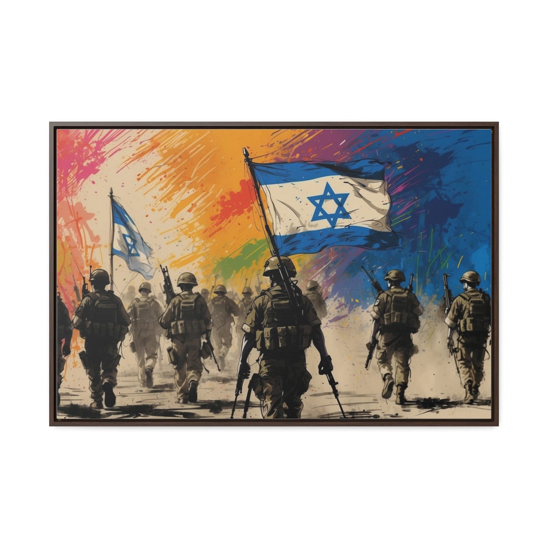 Canvas Print Capturing the Triumphant Spirit of Israeli Soldiers - Etsy