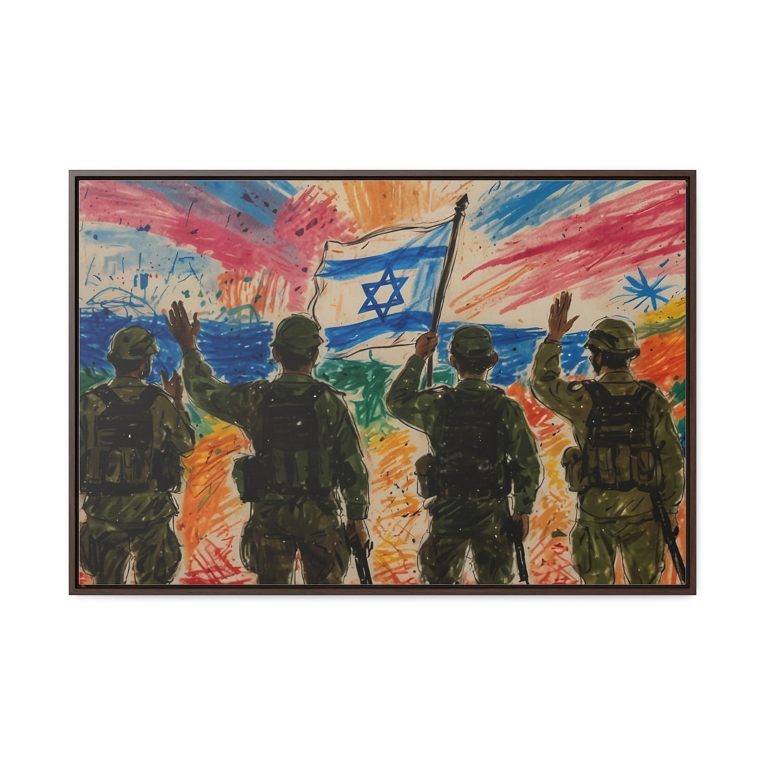 Canvas Print Capturing the Triumphant Spirit of Israeli Soldiers - Etsy