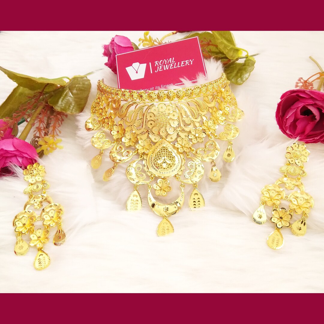 24 Carat Gold Plated Indian/pakistani/dubai/kuwaiti/african Jewellery ...