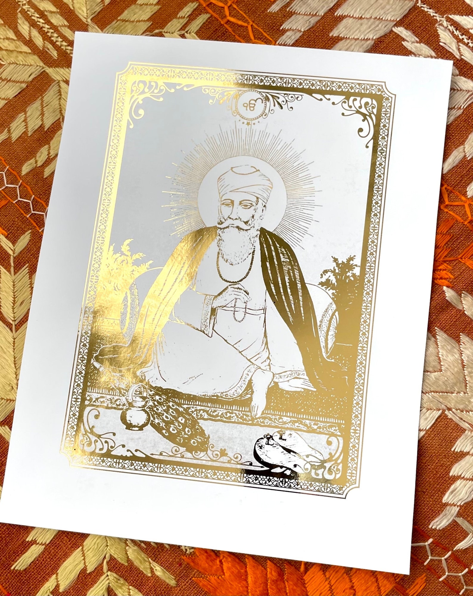 Guru Nanak Dev Jee Foil Art Print: Sikh, Khalsa - Etsy