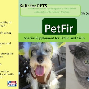 Petfir 30 Pack Kefir Supplement Pets Probiotic Dogs Cats Support Gut ...