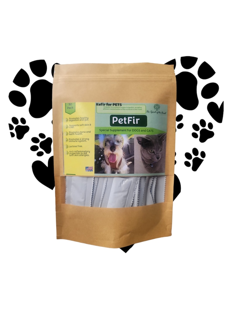 Petfir 30 Pack Kefir Supplement Pets Probiotic Dogs Cats Support Gut ...