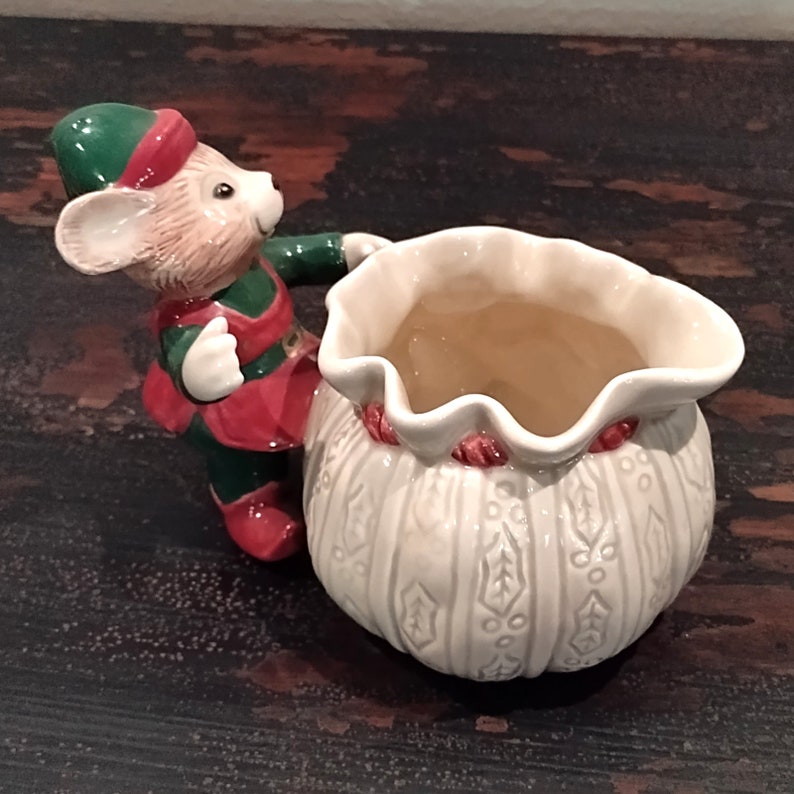 Vintage Fitz and Floyd Omnibus Christmas Mice Sugar and Creamer Set - Etsy