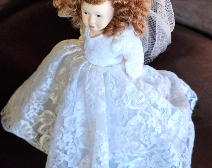 Vintage Bisque Porcelain Wedding Penny Dolls in Original Box, Bisque ...