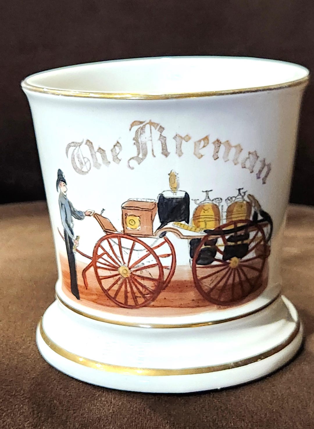 Vintage Fireman's Shaving Mug: Warner Lambert Sportsman Brand 1950s - Etsy