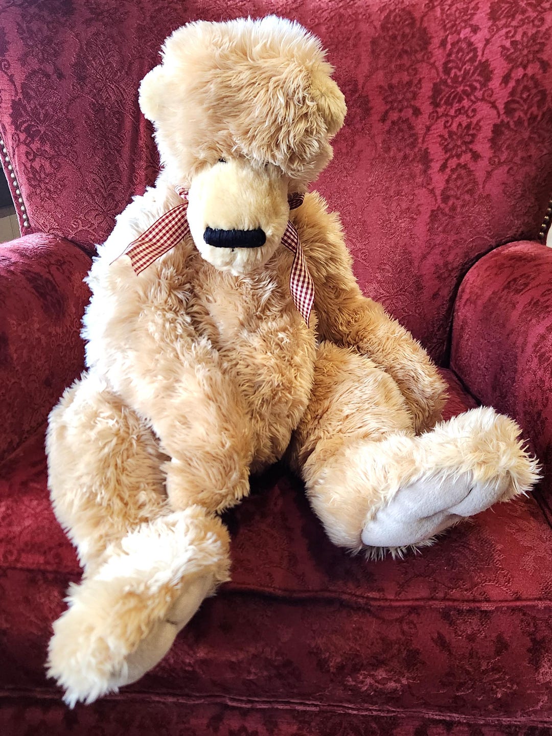 Vintage Toys R Us Slouchy Bear Plush ~ Honey Blonde Color ~ Animal ...