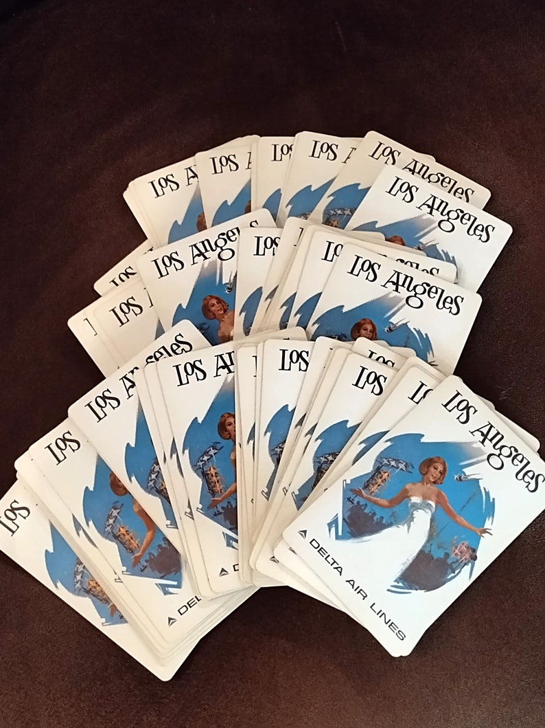 Vintage Delta Air Lines Playing Cards, Los Angeles - Etsy