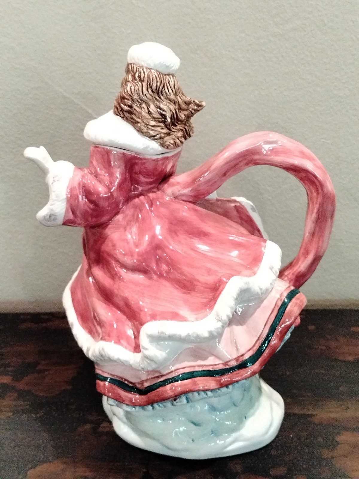 Vintage Enesco Teapot of Victorian Lady Ice Skater in Coat and Dress ...