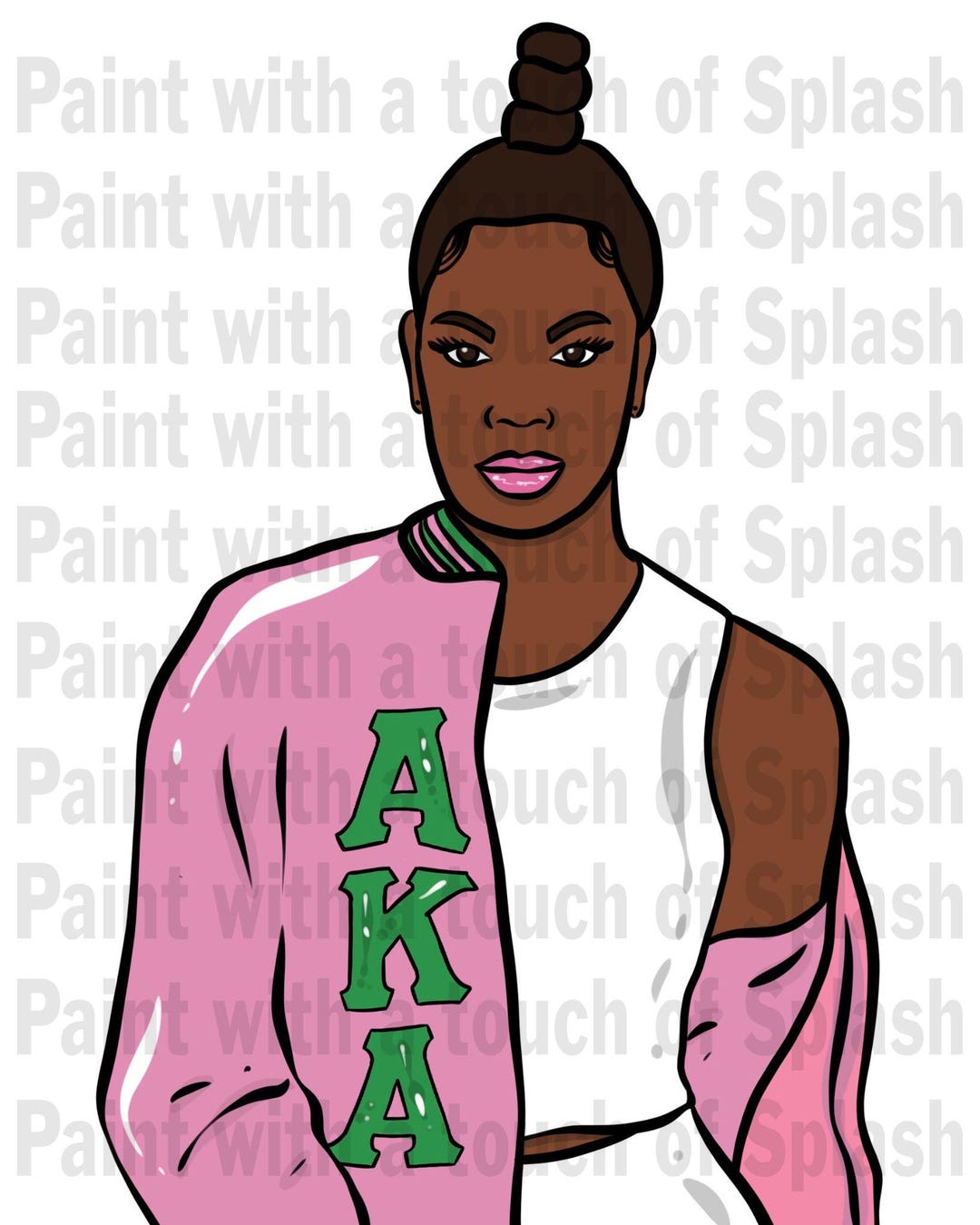 AKA Lady Pre-drawn Canvas Paint Kit: Sorority Paint Party - Etsy