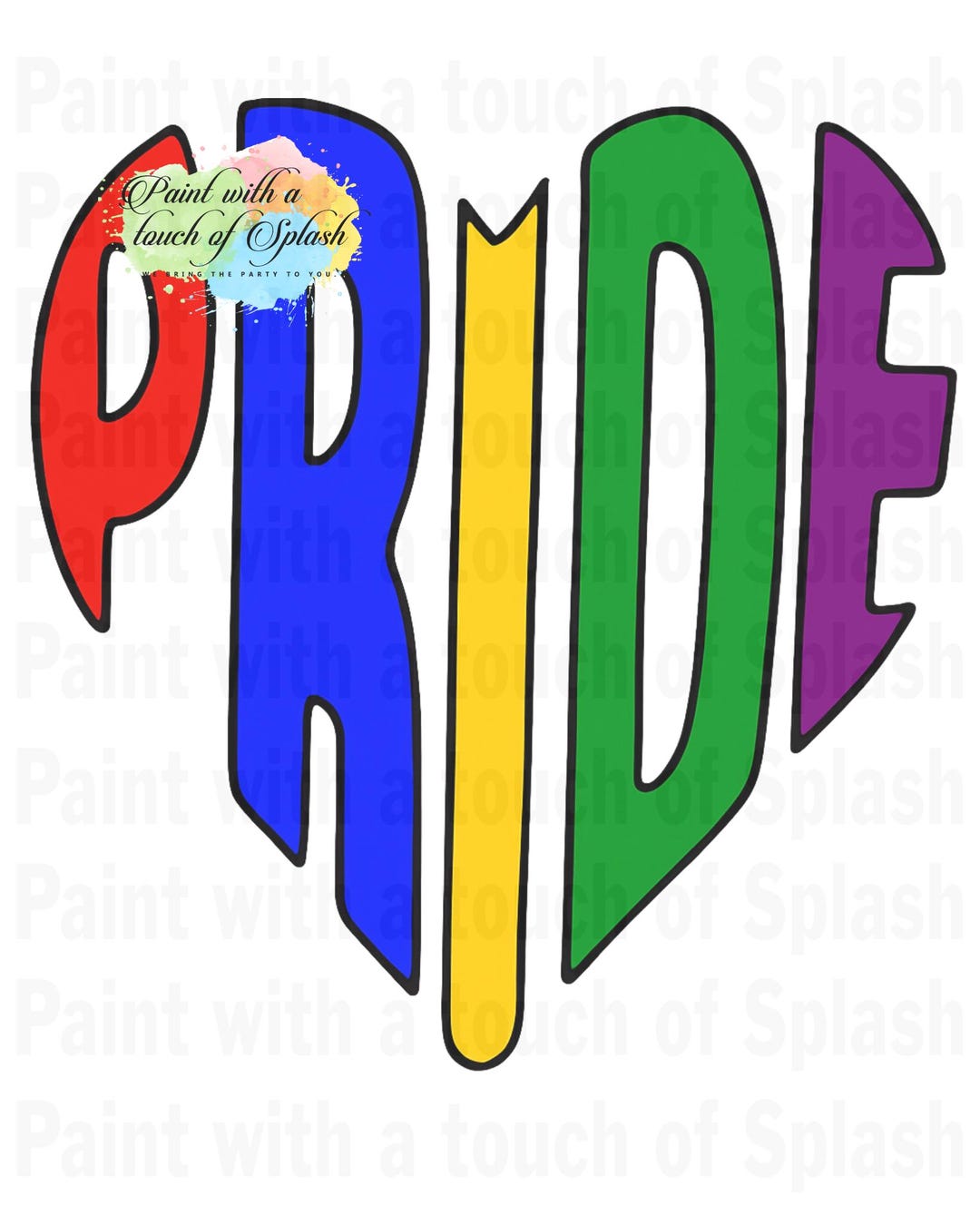 PRIDE Pre-drawn Canvas Paint Kit: LGBTQ Celebration - Etsy