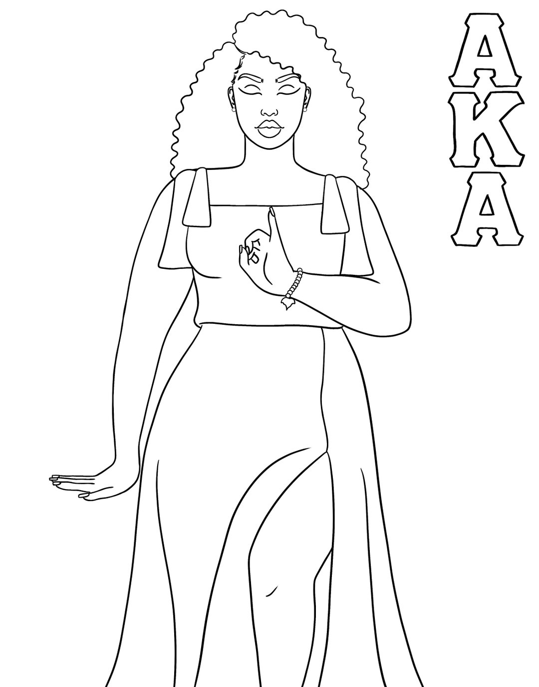 AKA Pre Drawn Canvas - Etsy