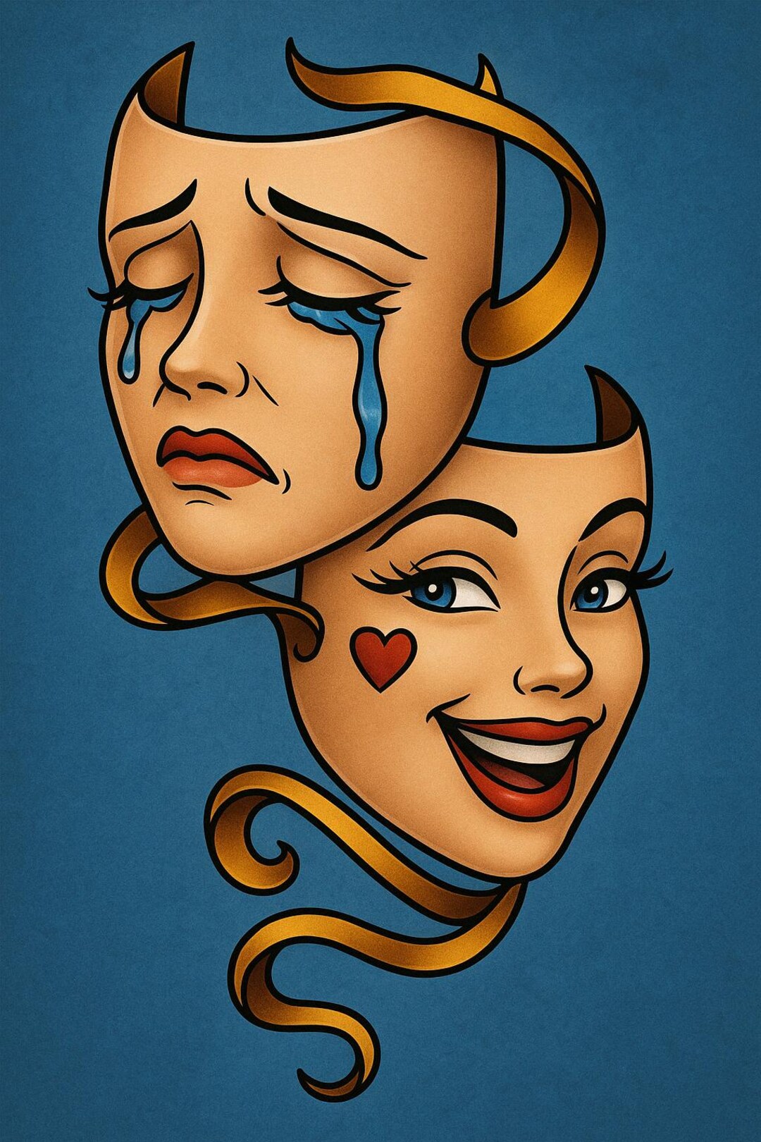 Cry Now Laugh Later Faces - Etsy