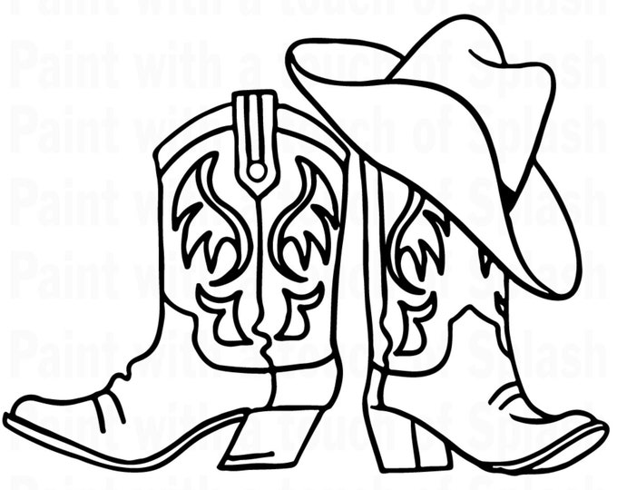 Cowboy Boots and Hat - Etsy