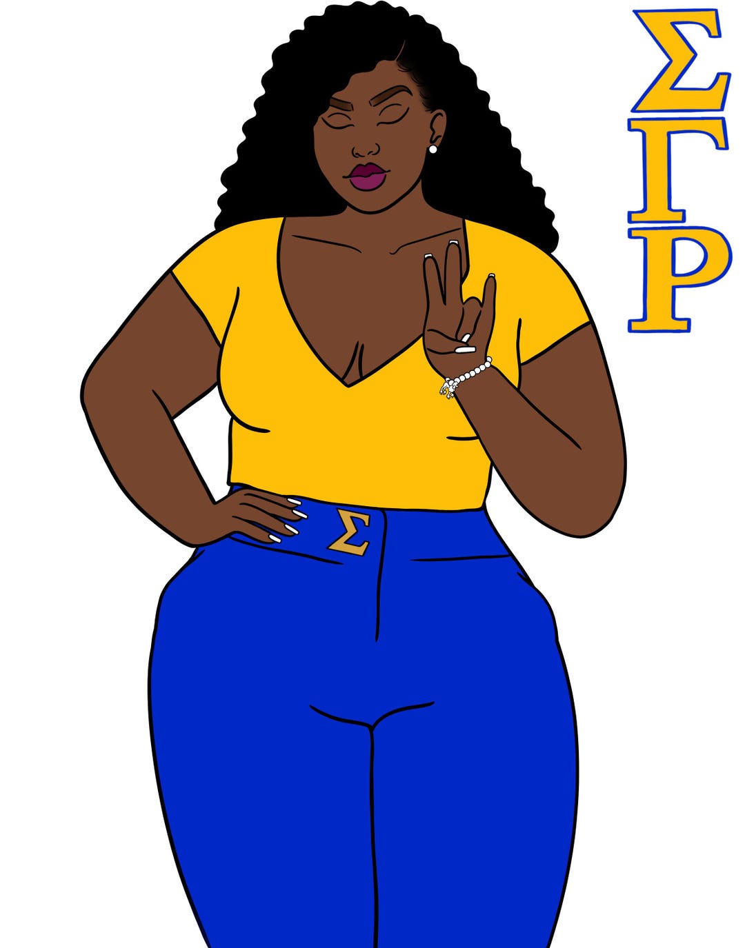 Sigma Gamma Rho Lady - Etsy