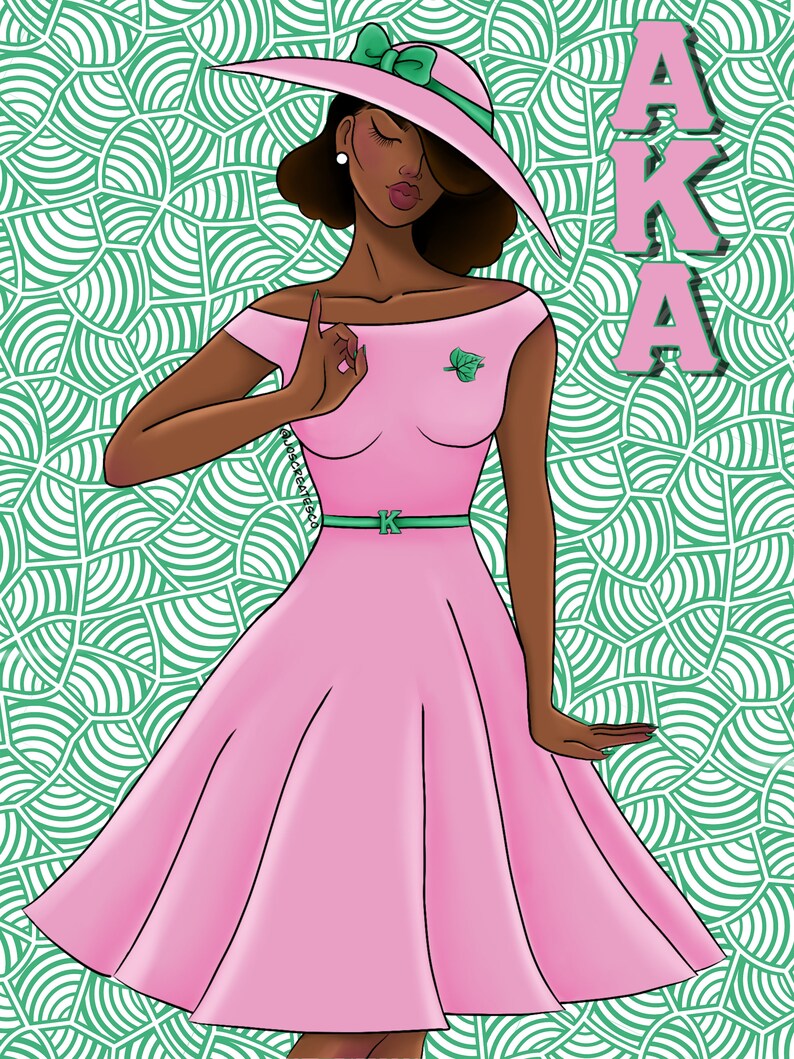 AKA Pre Drawn Canvas - Etsy