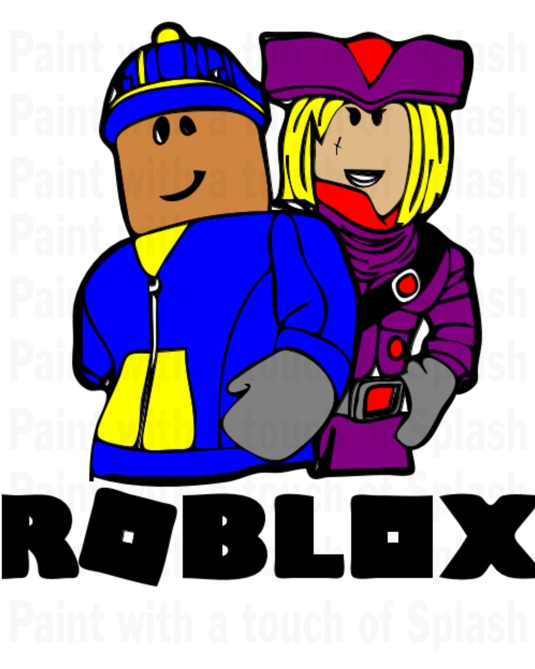 Roblox Pre Drawn Canvas for Kids - Etsy