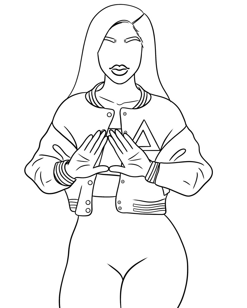 Delta Pre Drawn Canvas - Etsy