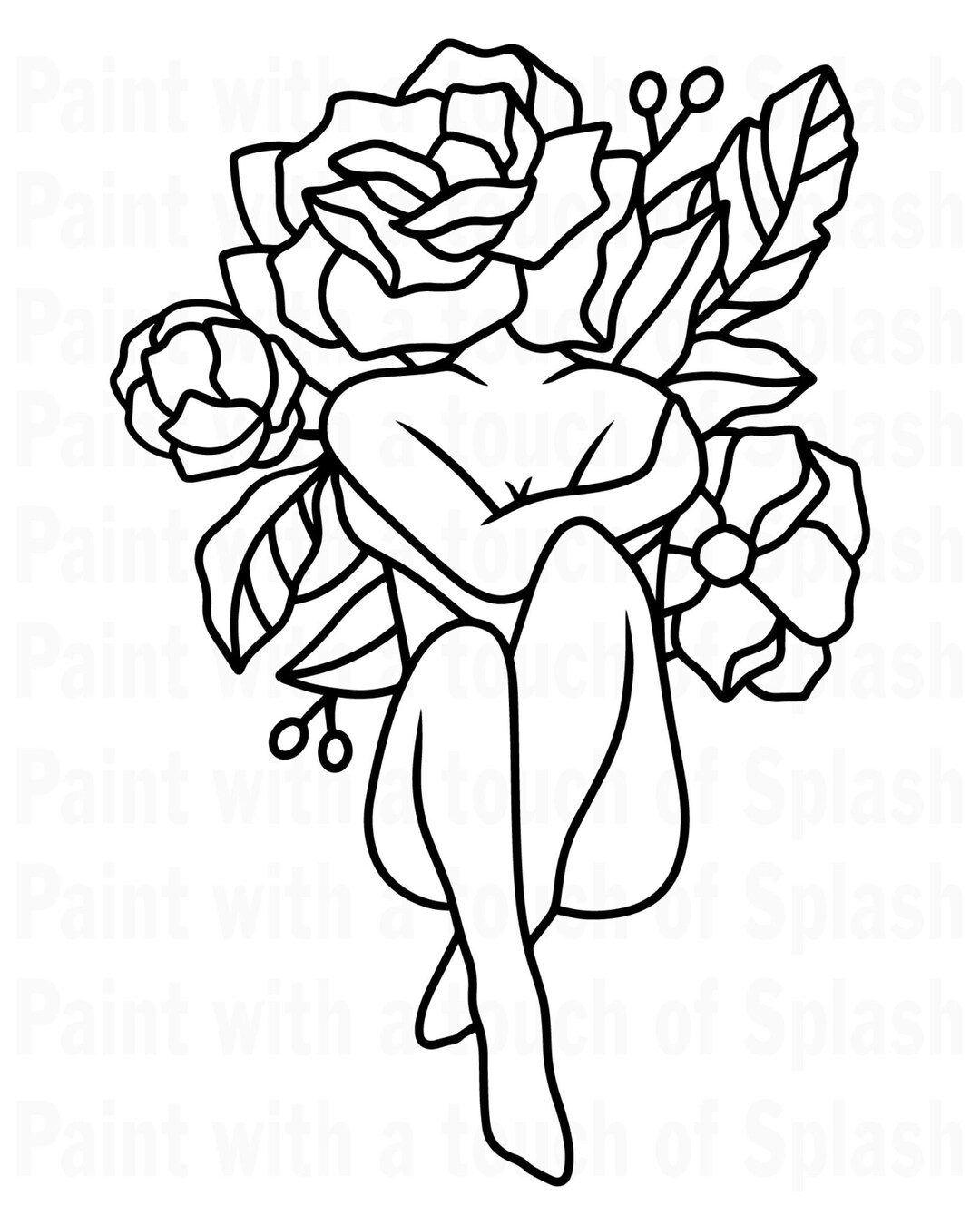 Flower Woman Body - Etsy