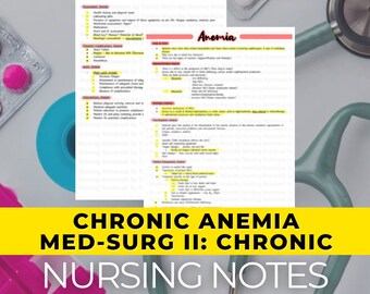 Anemia Nursing Notes - Etsy