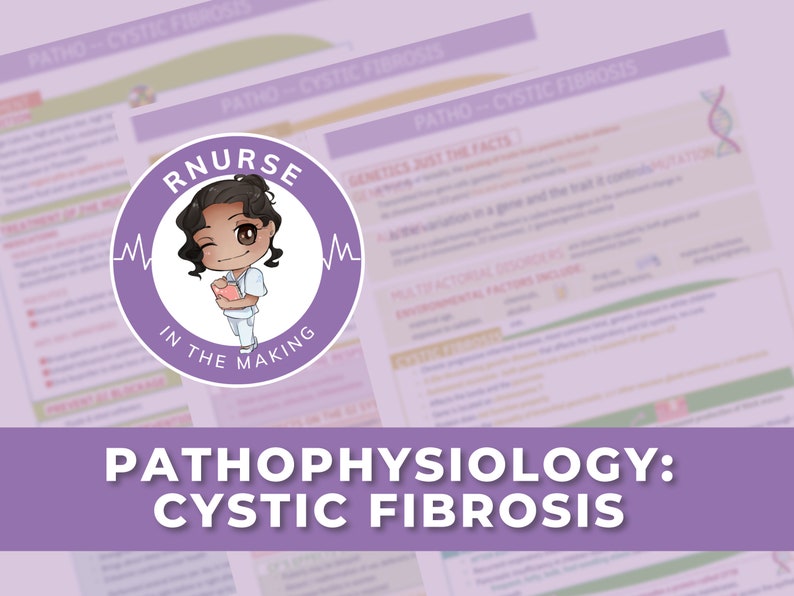 Pathophysiology Cystic Fibrosis Nursing Students Study Overview 4 Pages ...