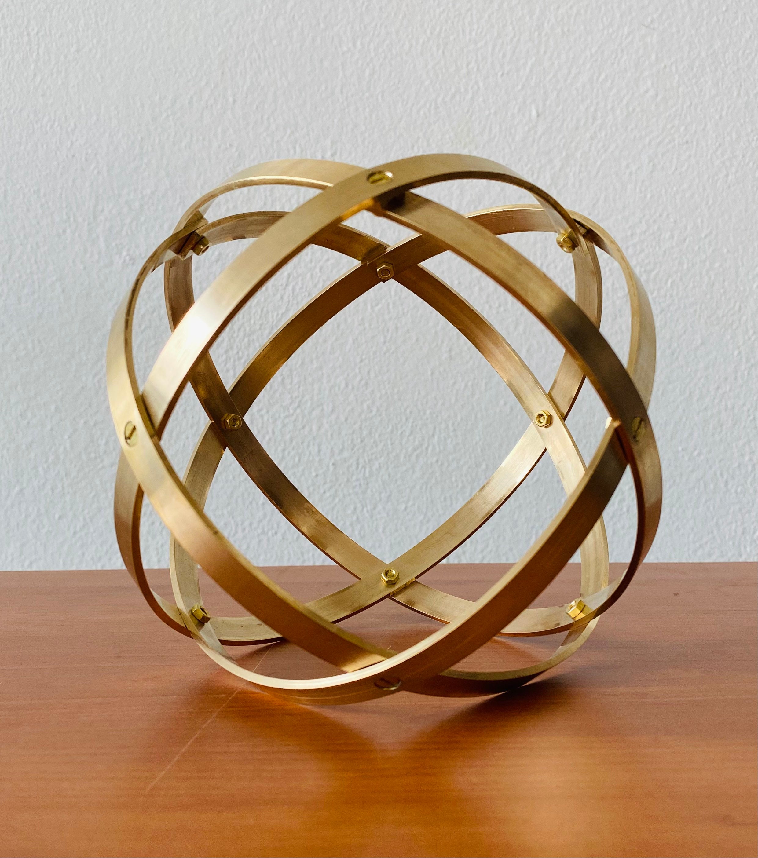 Genesa Crystal Solid BRASS 15cm Diameter, 10mm Wide Bands With Brass ...