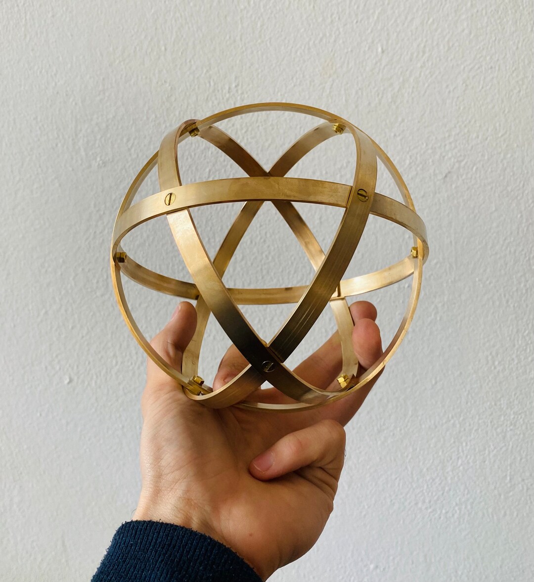 Genesa Crystal Solid BRASS 15cm Diameter, 10mm Wide Bands With Brass ...