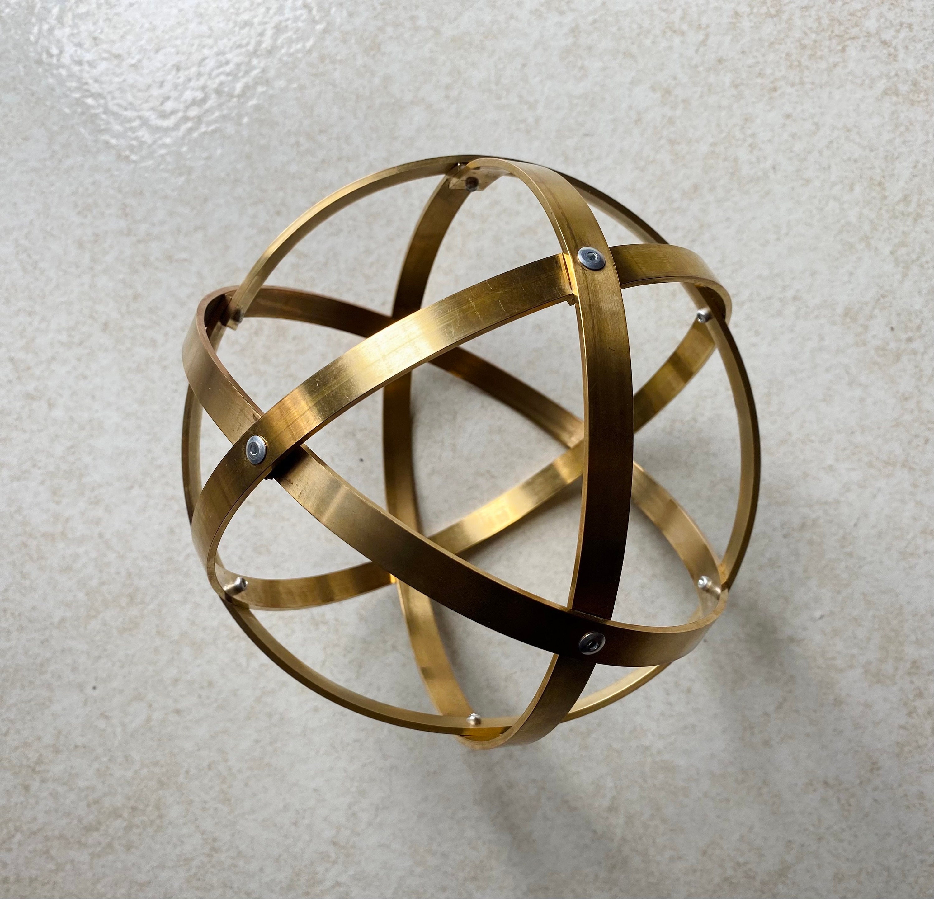 Genesa Crystal Solid BRASS 15cm Diameter, 10mm Wide Bands With Brass ...