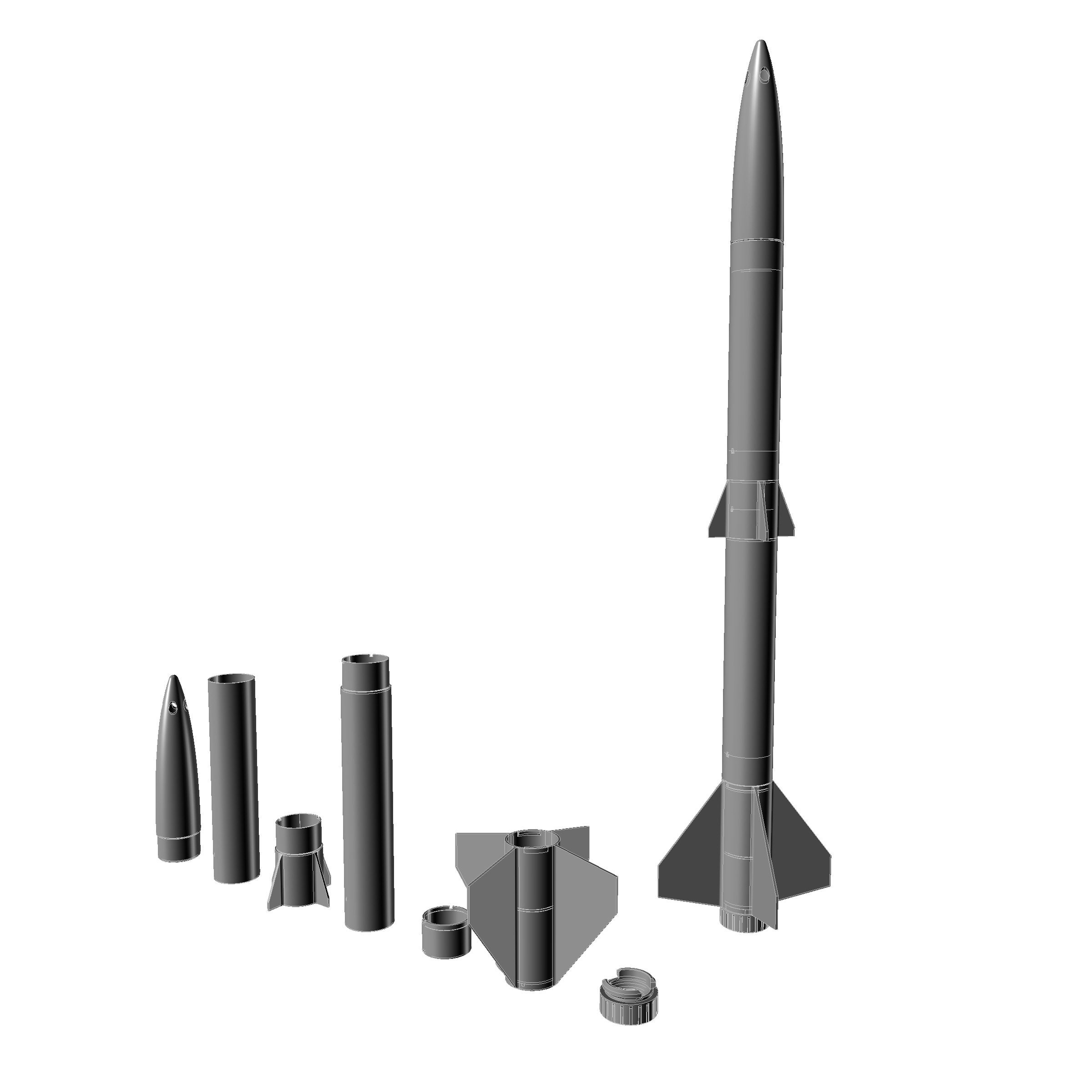 Whistle Tip Rocket - Flying Model Rocket - Etsy
