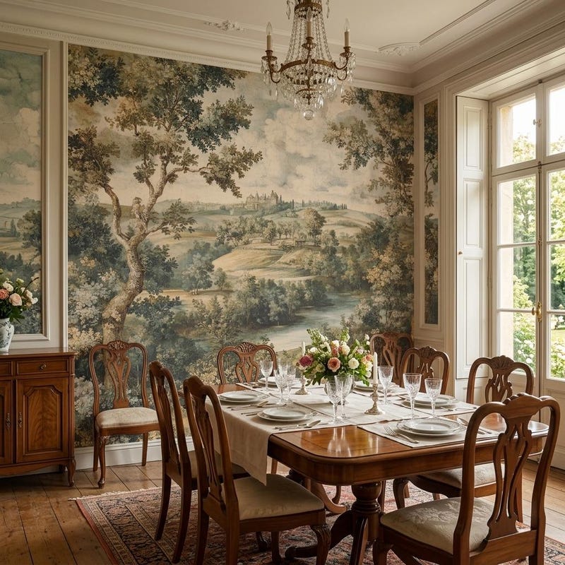 Wallpaper Mural Countryside - Etsy