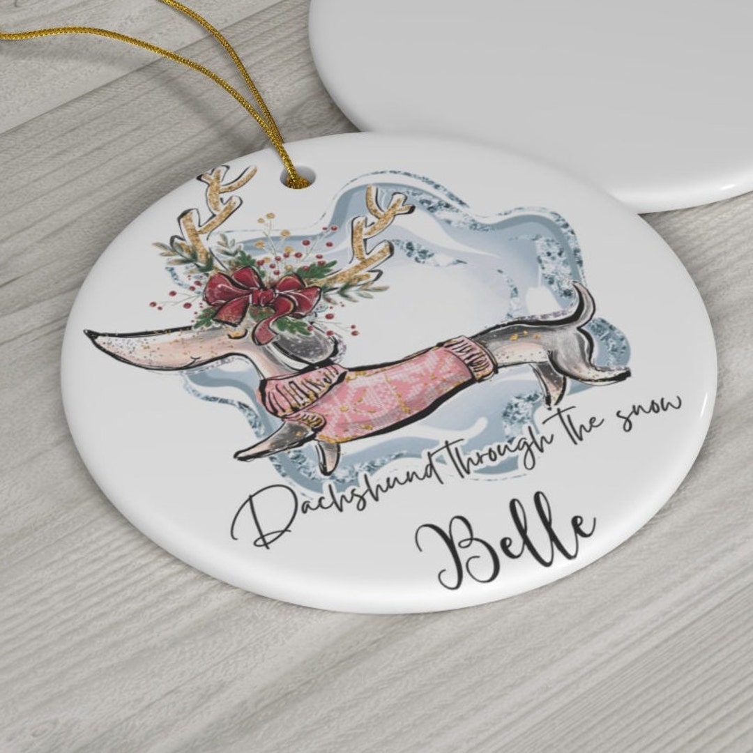 Personalized Custom Dachshund Ornament Dachshund Christmas - Etsy Australia