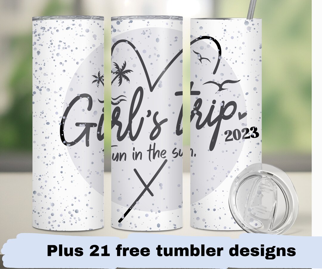 Girls Trip Tumbler Wrap Girls Beach Trip 2023 Tumbler Wrap Sister Beach ...