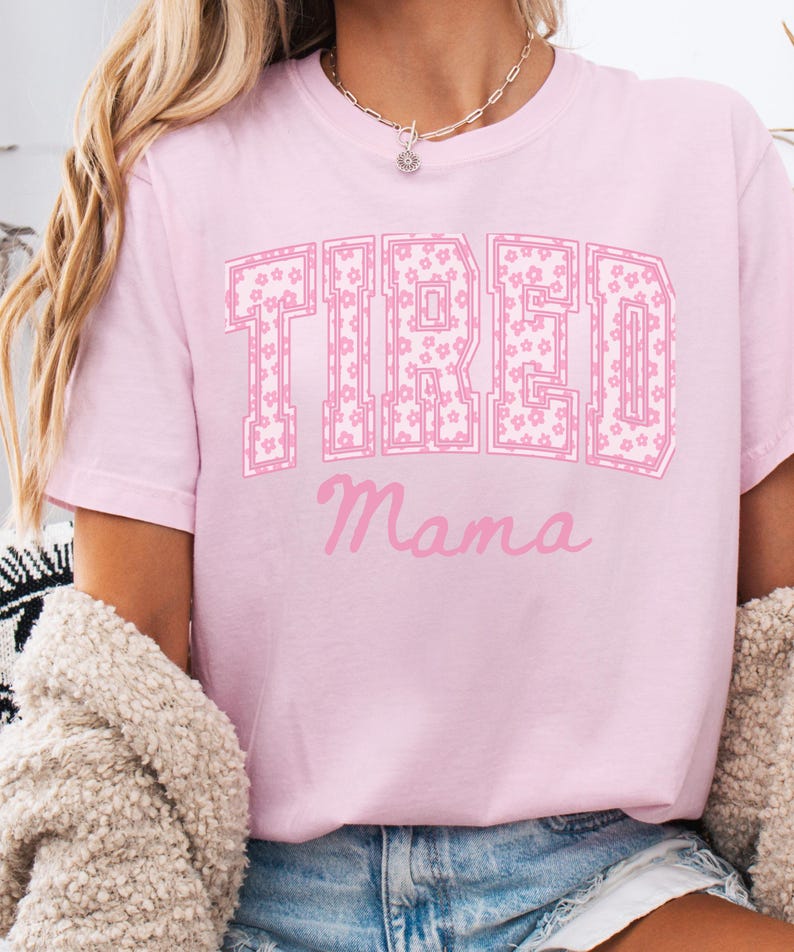 Floral Mama Graphic Tee: Relaxed Fit, Comfort Colors Cotton Shirt - Etsy