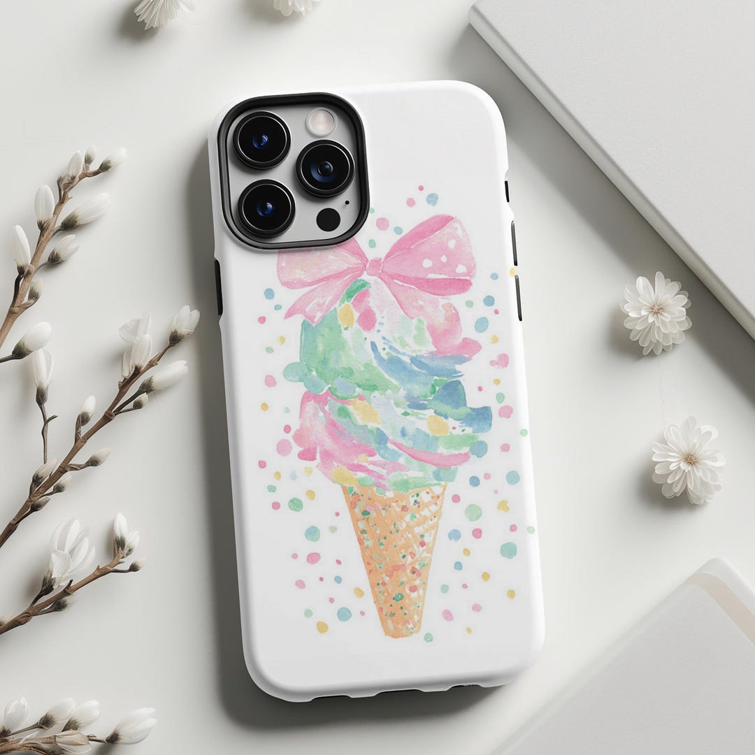 Personalized Ice Cream Phone Case, Custom Name for iPhone Samsung ...