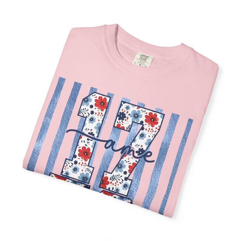 1776 America Floral Print T-shirt: Patriotic USA Celebration Tee - Etsy