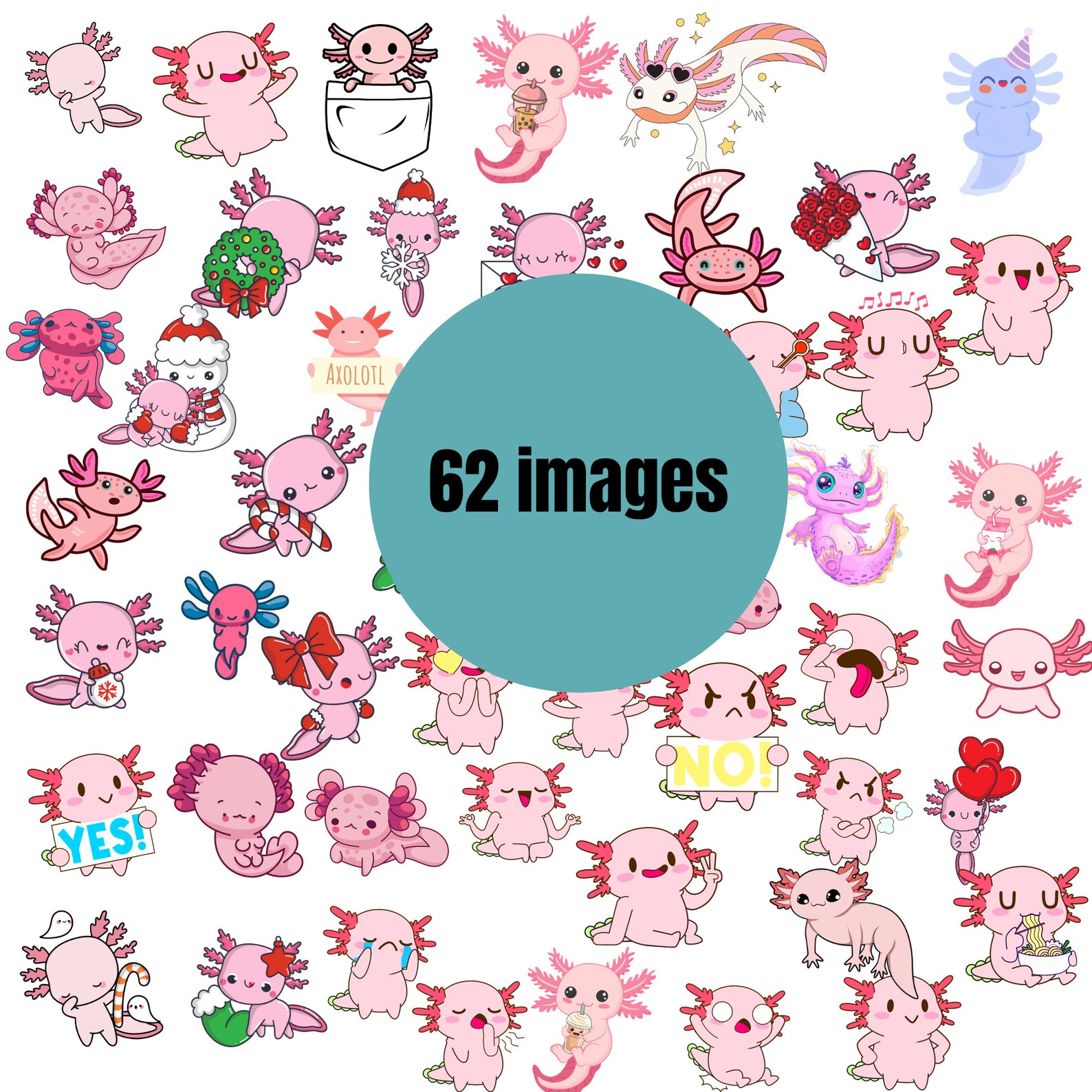 Axolotl SVG PNG Digital Downloads Axolotls Axolotl Valentine - Etsy ...