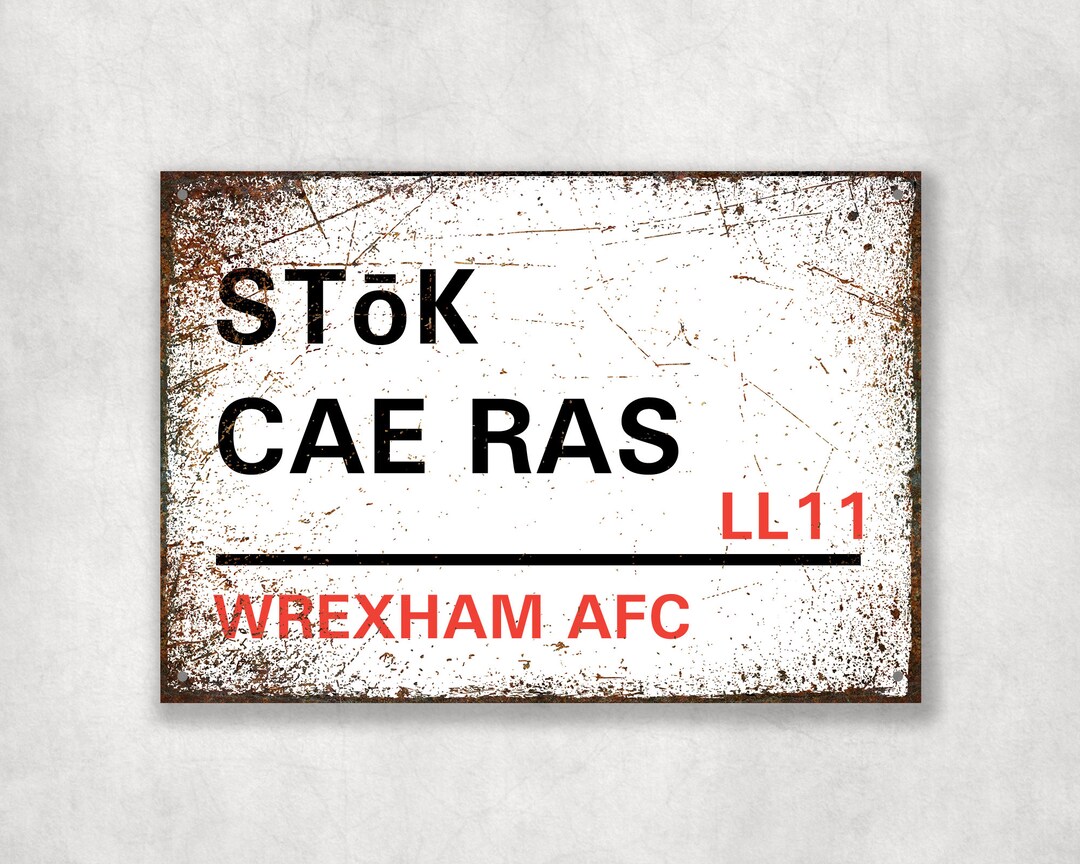 STōK Cae Ras Wrexham AFC Aluminium Printed Metal Street - Etsy